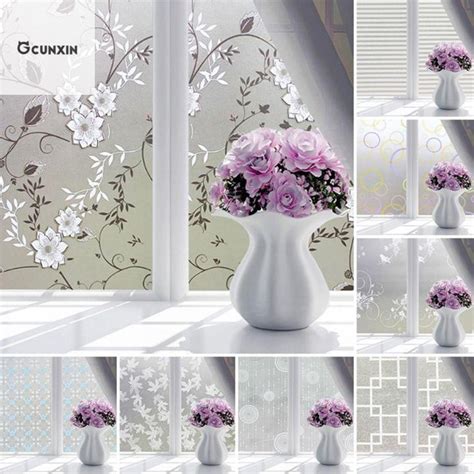 Cunxin กันน้ำ ห้องนอน กาว ฟิล์มติดกระจก ตกแต่ง ปิดบัง สติ๊กเกอร์กระจก Th