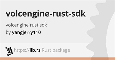 Volcengine Rust Sdk — Db Interface For Rust Librs