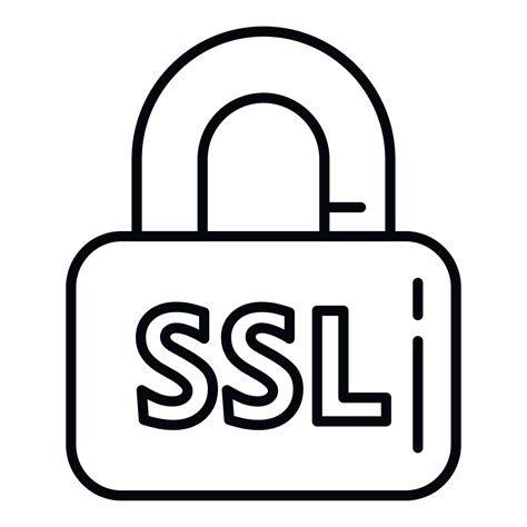 Ssl Cipher Icon Outline Vector Lock Code Vector Art At Vecteezy