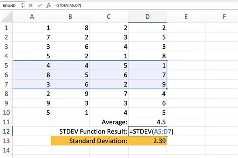 Cách Sử Dụng Hàm Stdev Trong Excel