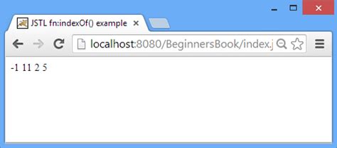 Fn Indexof Jstl Function