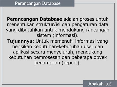 Materi Database Design Sesi 2 Proses Perancangan Database