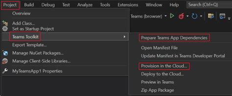 Anpassen Des App Manifests Im Teams Toolkit Mithilfe Von Visual Studio