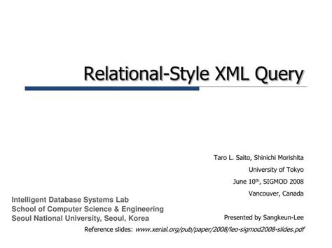Ppt Relational Style Xml Query Powerpoint Presentation Free Download