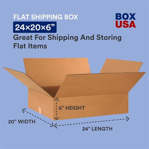 BOX USA Cajas de cartón corrugado planas de x x pulgadas planas pulgadas de largo x