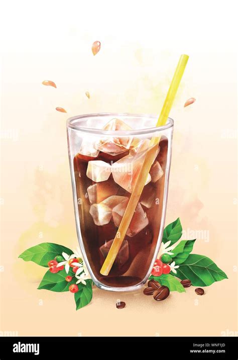 Summer Iced Drinks Illustration 001 Stock Vector Image And Art Alamy