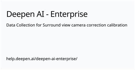 Data Collection For Surround View Camera Correction Calibration
