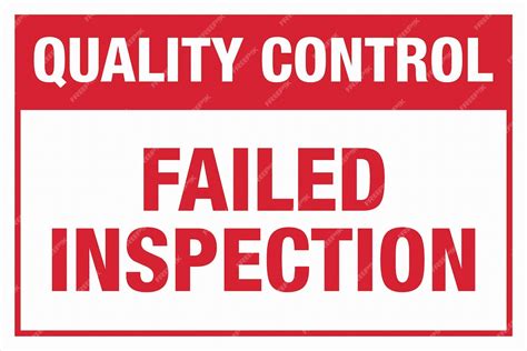 Premium Vector Red Quality Control Label Sign Mark Failed Inspection