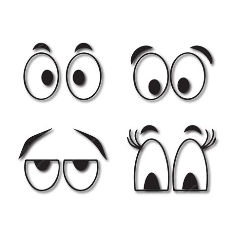Premium Vector Set Of Cartoon Eyes Isolated Vector Illustration On