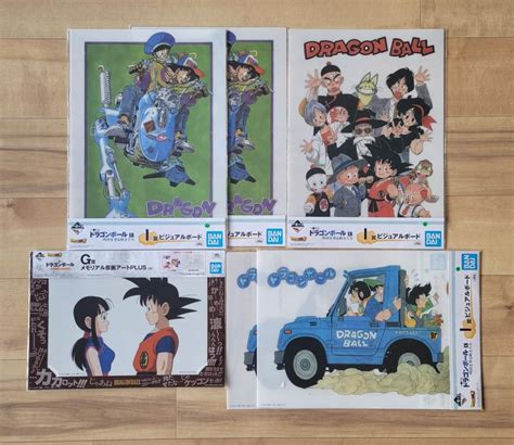 一番くじドラゴンボールex地球を守る戦士たちi賞ビジュアルボード全5点セットstrong Chains G賞メモリアル原画アートplus 1