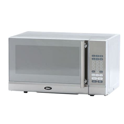 Oster 0 7 Cu Ft Countertop Microwave In Stainless Steel Ogg3701 The