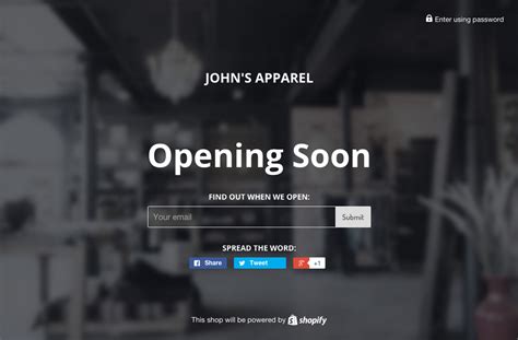 Password Protection For Your Online Store Shopify Help Center