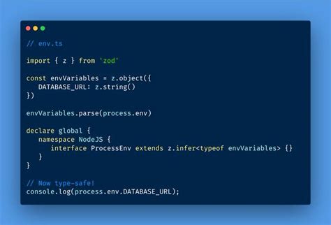 matt pocock on linkedin use zod to parse your environment variables once then use that inference…