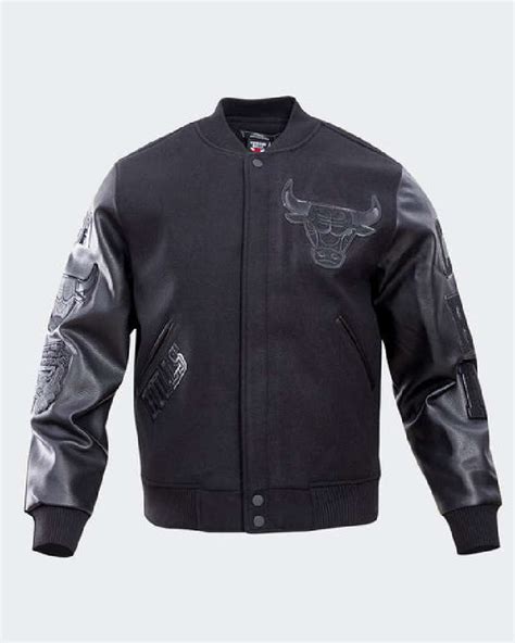 Mens Pro Standard Chicago Bulls Triple Black Jacket La Jacket