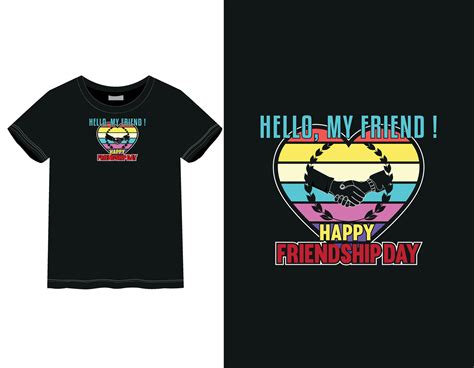 Friendship Day T Shirt Design 25554213 Vector Art At Vecteezy