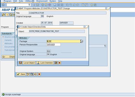 Sap Tech Global Class Creation Of Constructor