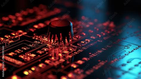 Virus In On A Technical Background With Copy Space Virus Pc Virus
