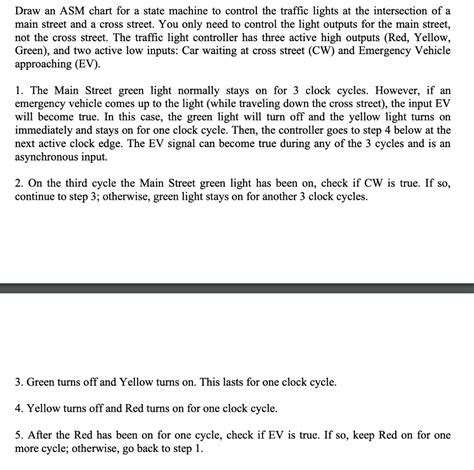 Solved Draw An Asm Chart For A State Machine To Control The