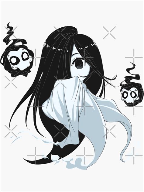 Kawaii Ghost Girl Sticker By Artbynakomo Redbubble