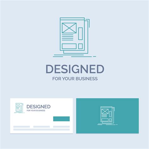 Wire Framing Web Layout Development Business Logo Line Icon Symbol