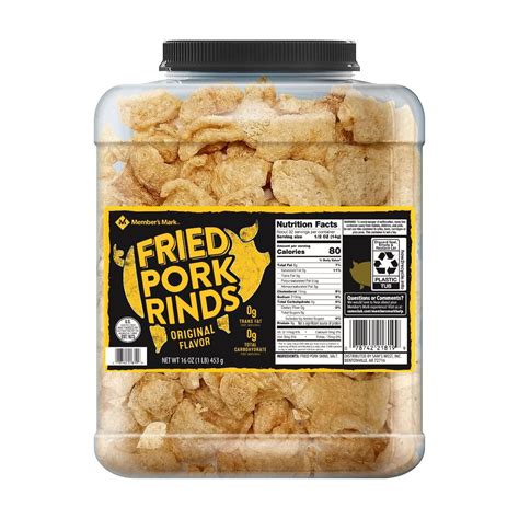 Member S Mark Original Fried Pork Rinds 16 Oz Sam S Club Pork