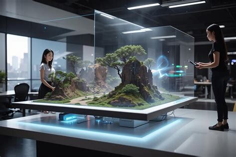 premium ai image spatial holographic displays interactive 3d