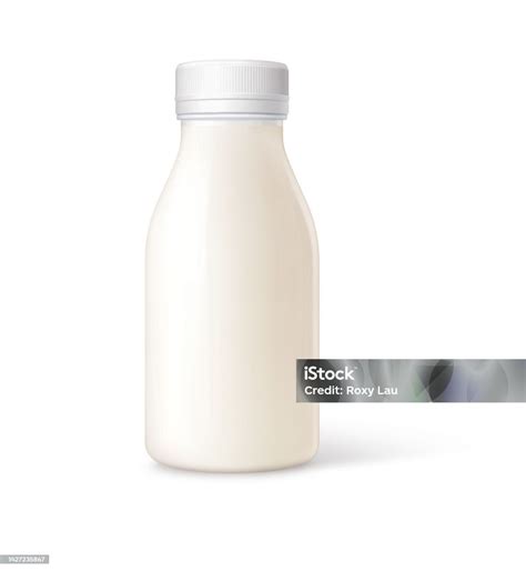 우유 병 유리 일러스트 레이 션 사실주의 흰색 배경에 고립 사실적인 사진 0명에 대한 스톡 벡터 아트 및 기타 이미지 0명 병 사실주의 Istock