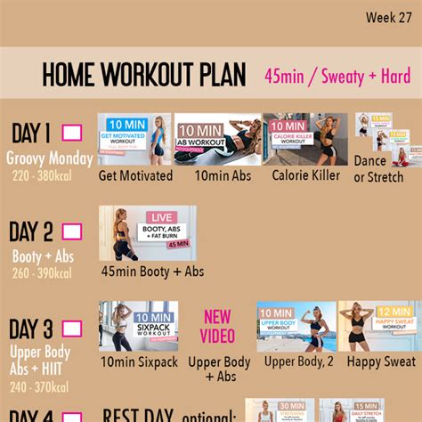 Pamela Reif Youtube Workout Videos Free Workout Schedule Workout Plan