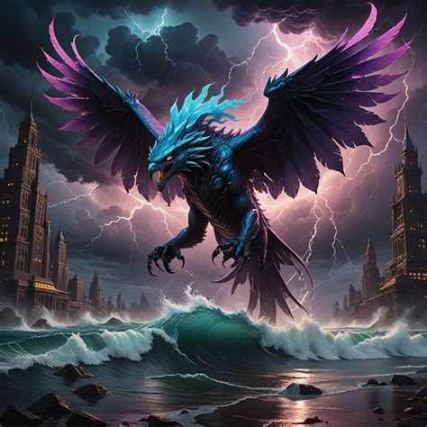 Huge Garuda Made Extremely Of Clouds