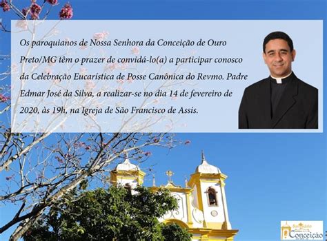 Convite aos Paroquianos para a Posse Canônica do Reverendíssimo Senhor