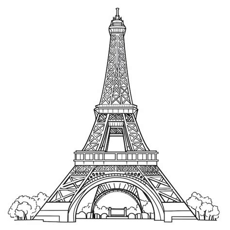 Eiffelturm Zum Ausmalen Bilder Kostenloser Download Auf Freepik
