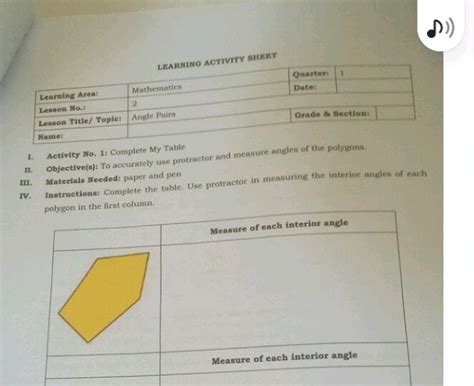 LEARNING ACTIVITY BHEET D Learning Area StudyX