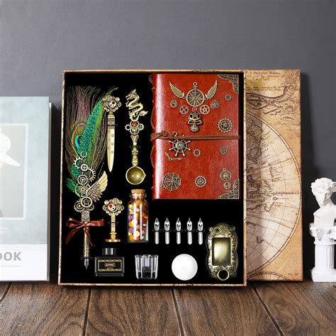 Wax Seal Kit Quill Pen And Ink Set With Wax Seal Vintage Calligraphy