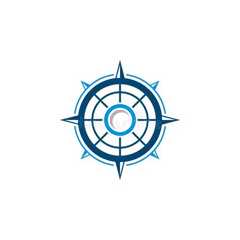 Blue Compass Rose Logo Template Illustration Design Vector Eps 10
