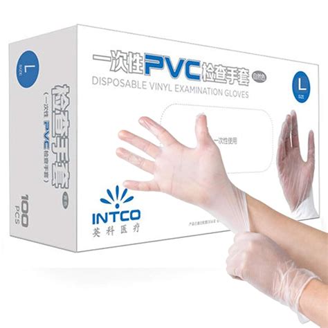 Clear Disposable Vinyl Medical Examination Gloves Aql 15 Powder