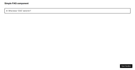 Faq Component Codesandbox