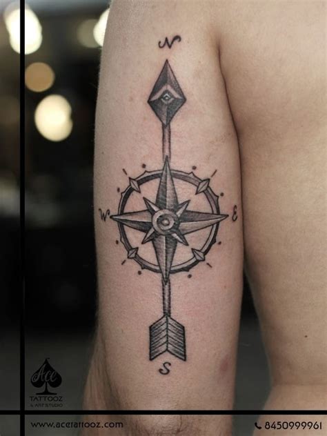 Arrow Compass Tattoo