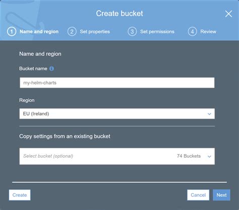 how to create a helm chart repository using amazon s3