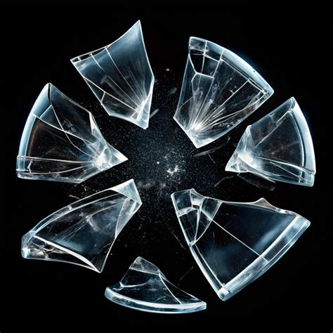 Shattered Broken Glass Sets Premium Ai Generated Image
