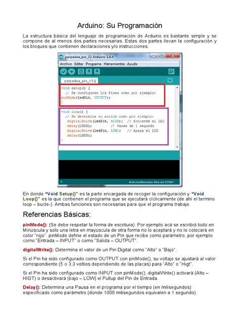 Programacion Arduino Pdf Ingeniería De Software Informática