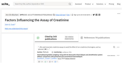 Factors Influencing The Assay Of Creatinine