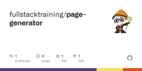 Github Fullstacktraining Page Generator