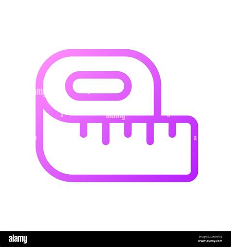 Tape Line Pixel Perfect Gradient Linear Ui Icon Stock Vector Image
