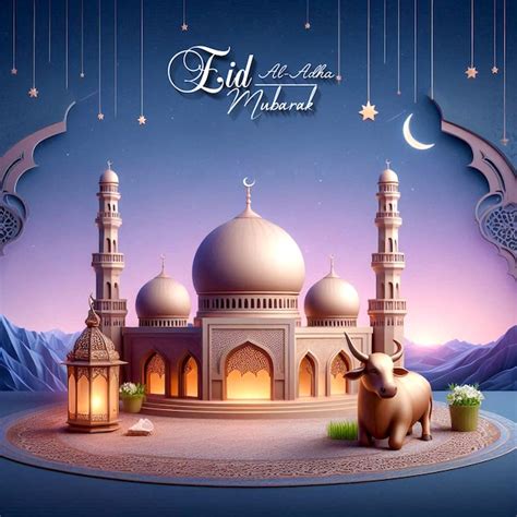 Premium Psd Amazing Eid Al Adha Festival Card