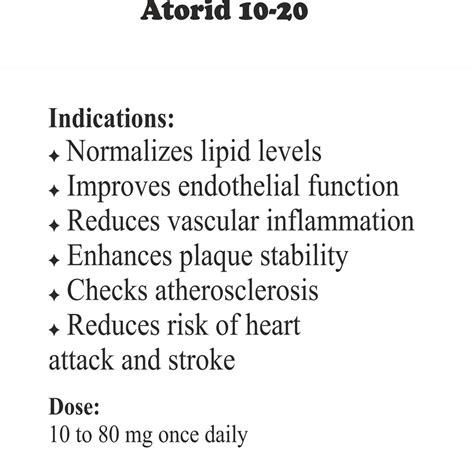 Atorid 10 Tablets
