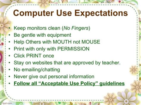 Computer Labs Rules And Procedures PPT Technology Computing