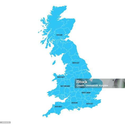 英國偉大的英國地圖在白色背景上隔離的向量地圖向量圖形及更多北愛爾蘭圖片 北愛爾蘭 圖示 地圖 Istock