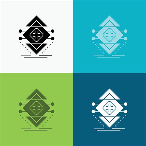 Computing Data Infrastructure Science Structure Icon Over Various