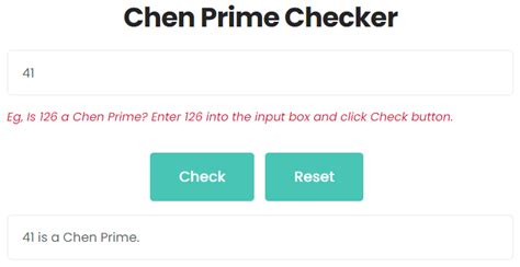 Chen Prime Checker MathBz