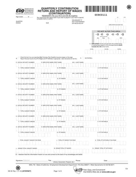 De 9c Form ≡ Fill Out Printable Pdf Forms Online